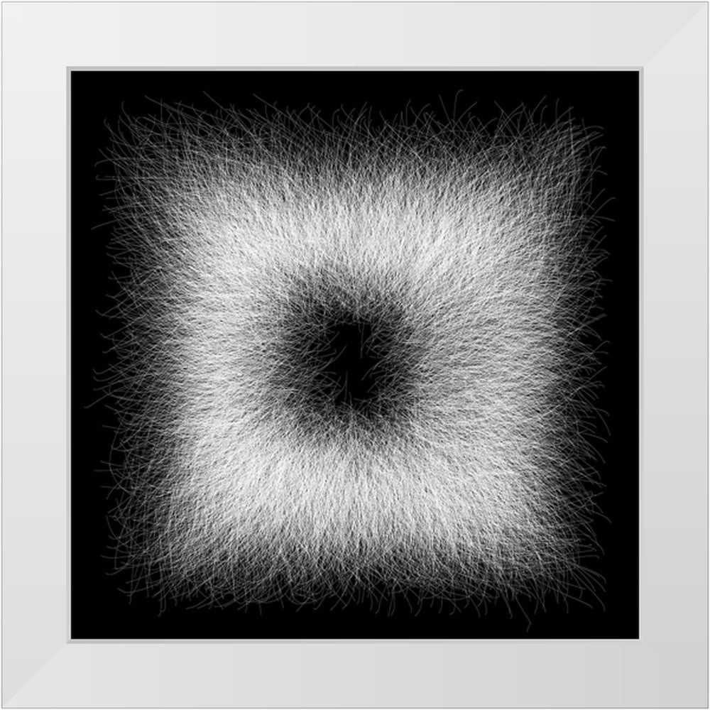 Sina 20x20 White Modern Wood Framed Museum Art Print Titled - Strokes ...