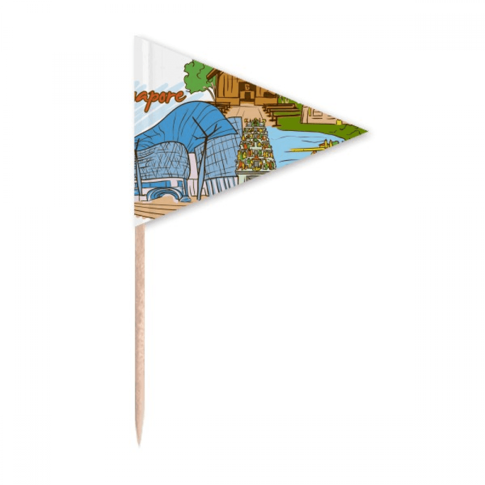 Sinapore Flavor Safari Museum Cathedral Toothpick Triangle Cupcake ...