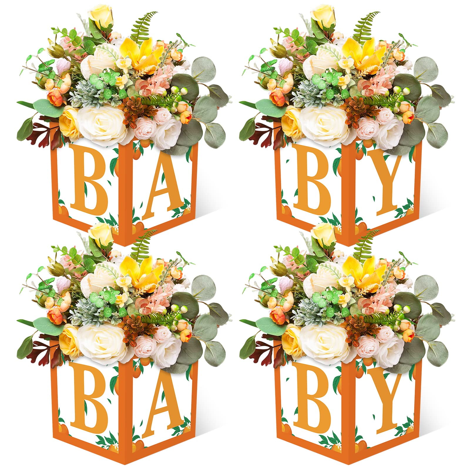 Sinasasspel Little Cutie Baby Shower Decorations Orange Party Boxes ...