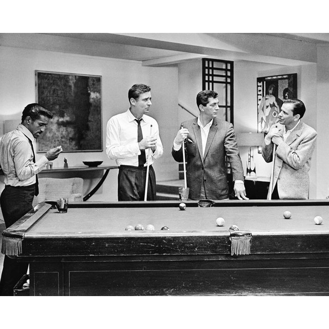 Sinatra Rat Pack By Pool Table 24x36 Classic Hollywood Poster - Walmart.com