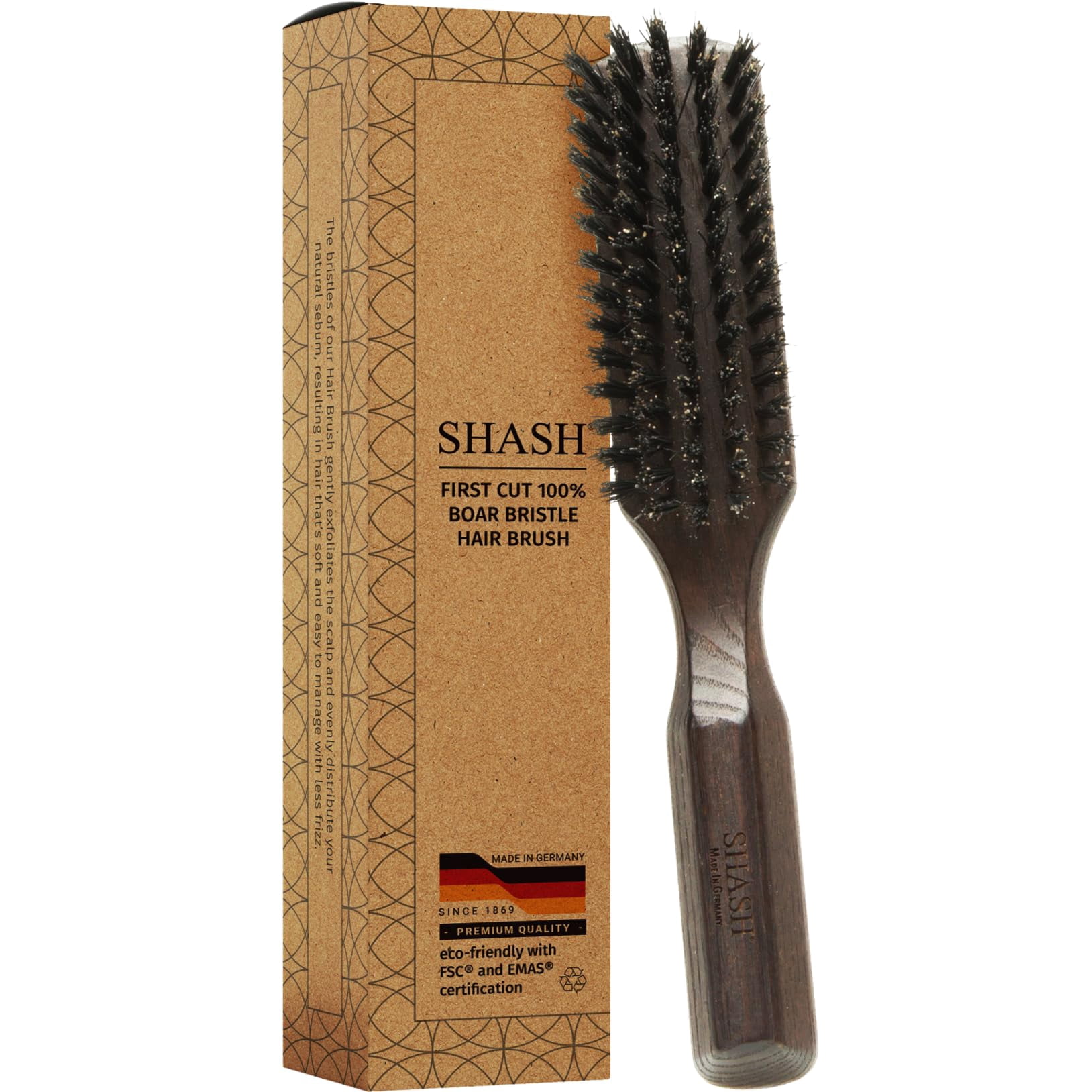 Since 1869 Made in Germany - 100% Boar Bristle Hair Brush, Suitable For ...