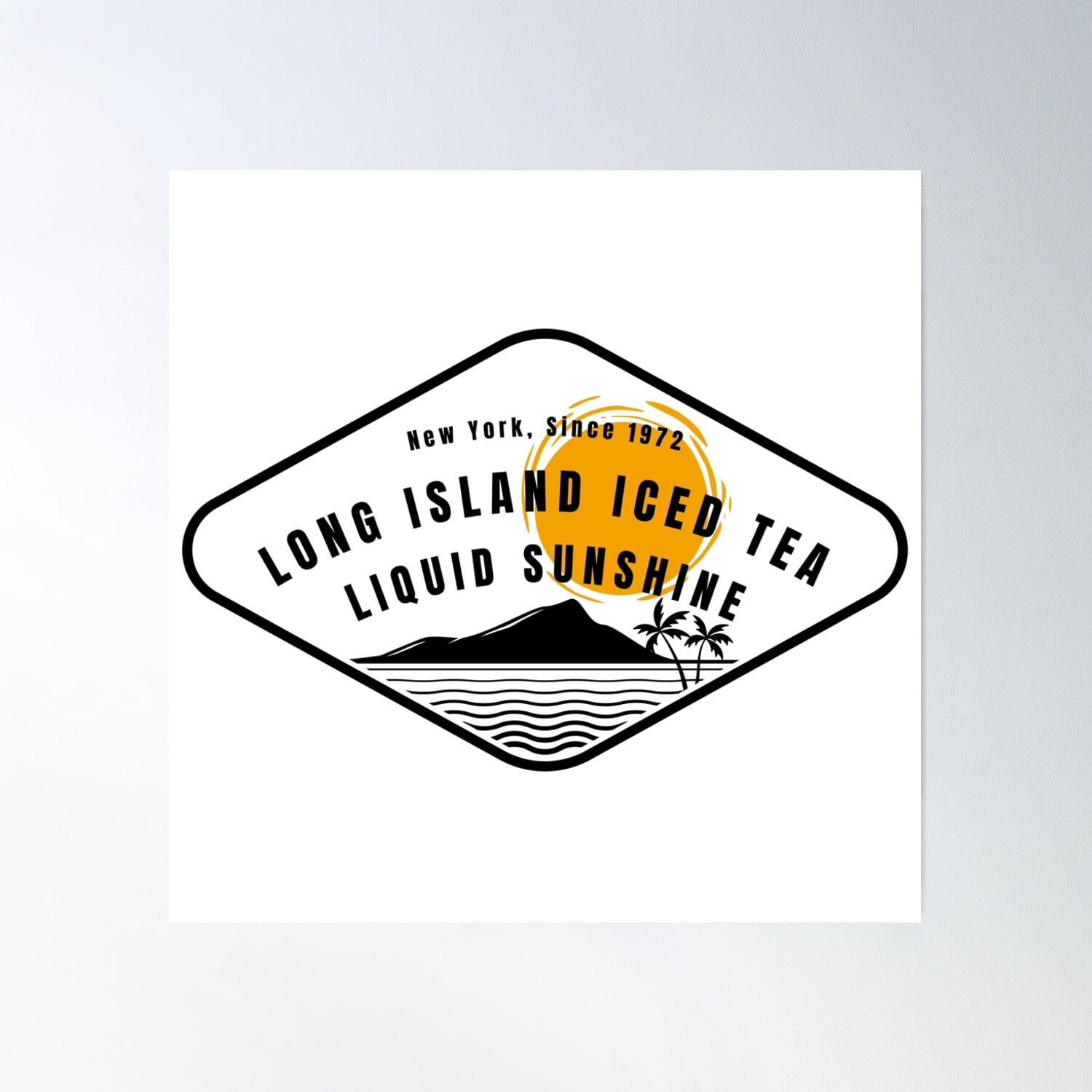 Since 1972 - Long Island Iced Tea Poster Wall Art, Modern Wall Decor ...