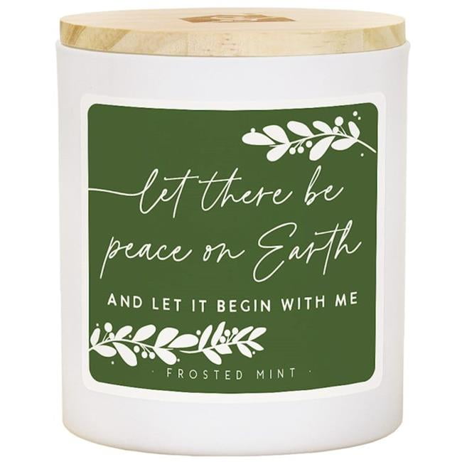 Sincere Surroundings 359690 Peace On Earth-Frosted Mint Scent Candle ...