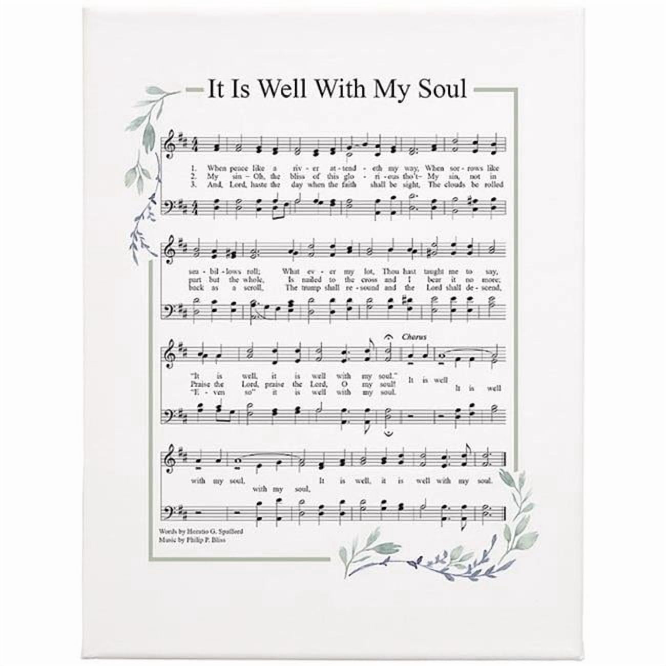 Sincere Surroundings 470545 Wrapped Canvas - Well with My Soul Hymn ...