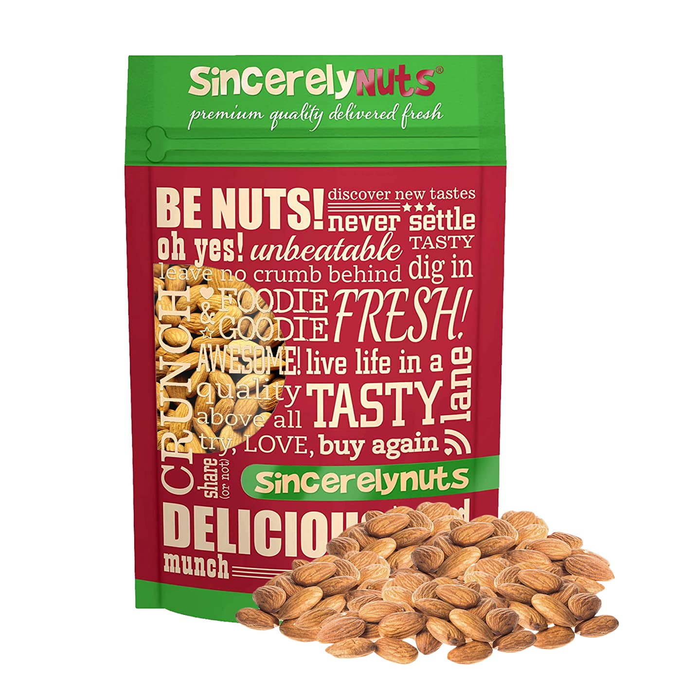 Sincerely Nuts Natural Raw IRF13 Whole Almonds, Unsalted, No Shell ...