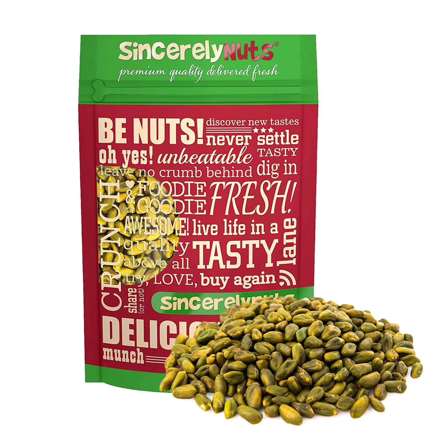 Sincerely Nuts Pistachios Roasted DEF29 and Unsalted Kernels No Shell ...