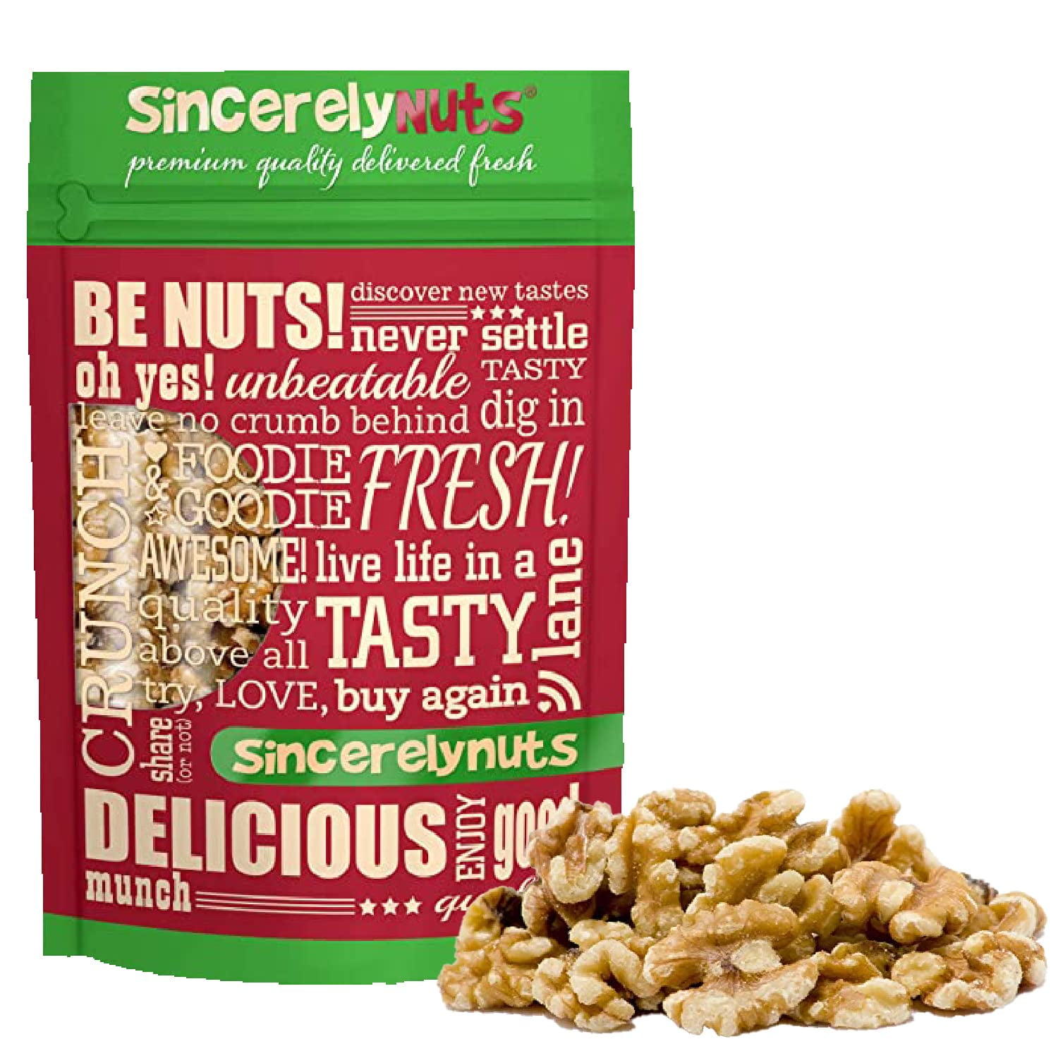 Sincerely Nuts Raw Shelled Walnuts (1lb BSL1 bag) | No Shell Walnut ...