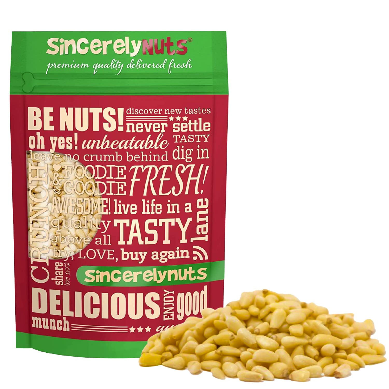 Sincerely Nuts Unsalted Pine SSF20 Nuts Raw Pignolias, Kosher Pine Nut ...