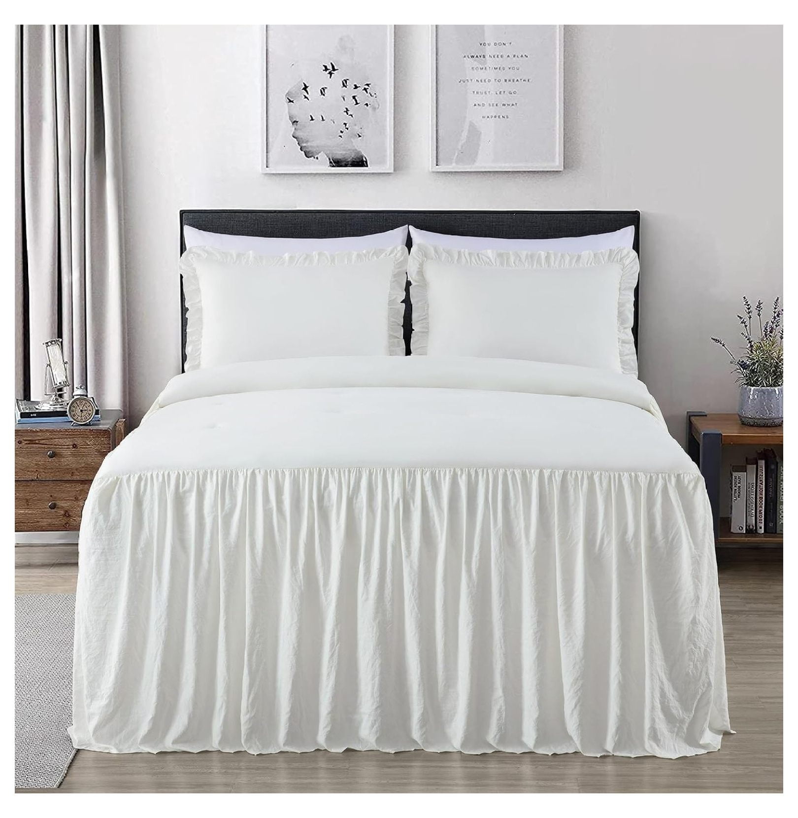 Sinclair 2-Piece Ruffle Skirt Bedspread Set - French Country Chic ...