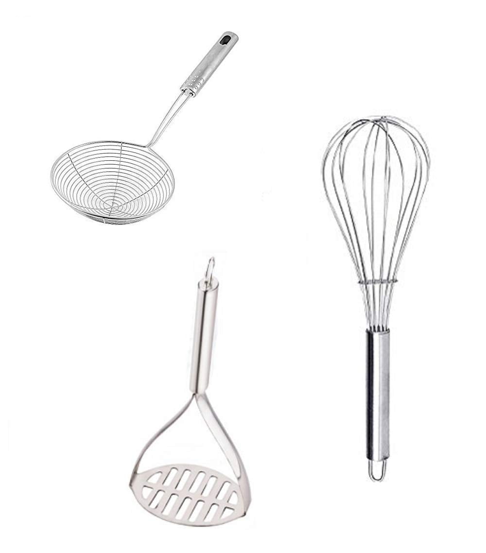 Sinco kitchen Stainless Steel eep Fry Strainer Silver hias874a Combo of ...