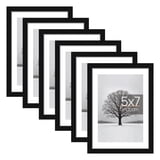Sindcom 6 Pack 5x7 Picture Frames,Display Pictures 4x6 with Mat or 5x7 ...