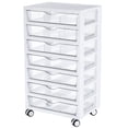 Sindcom Storage Rolling Drawer Cart, Clear Plastic Organizer with 7 ...
