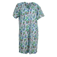 Elegant Emily Women's Plus Size Snap-Front Duster Robe With Pockets - Mod Florals - 1X - Walmart.com