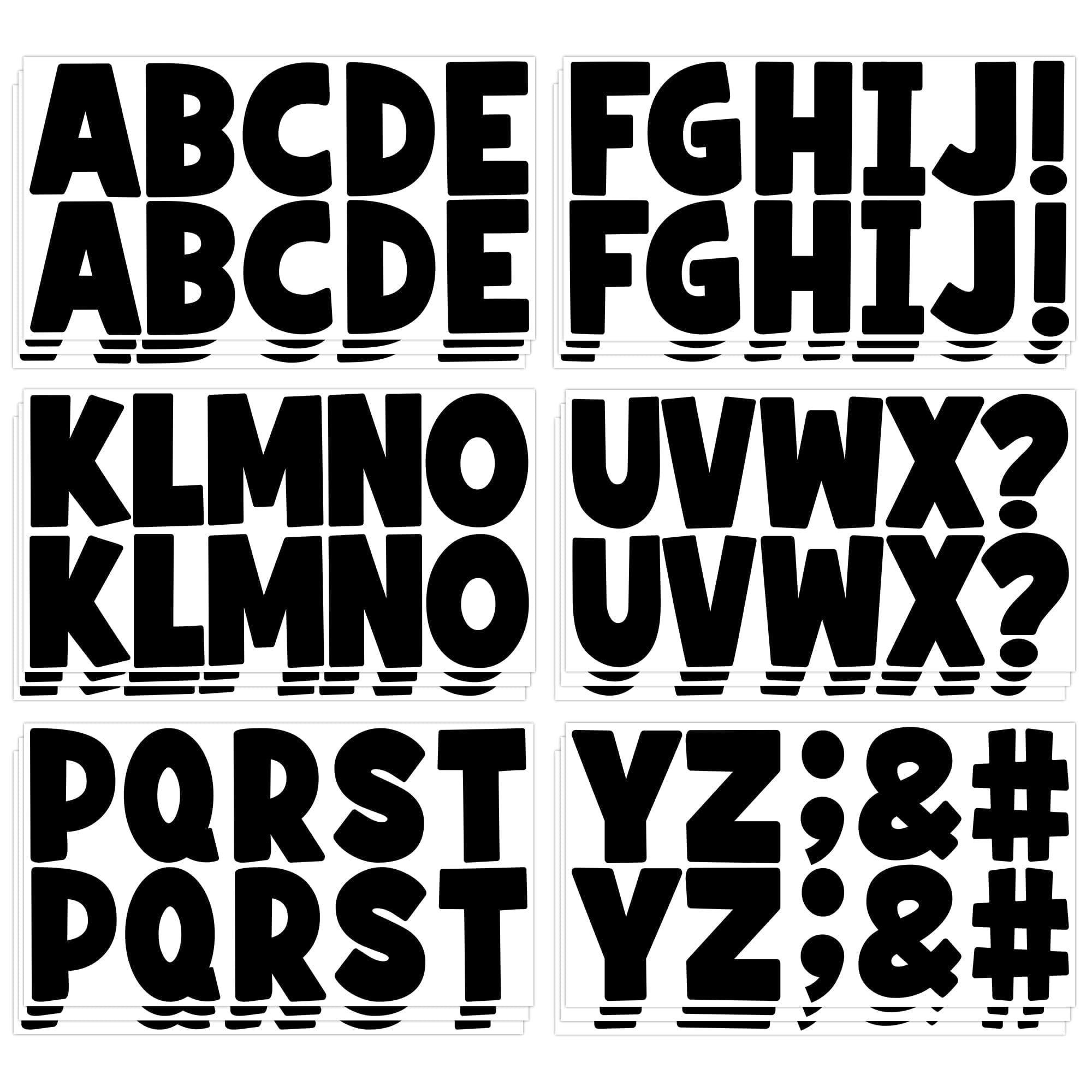 Sinekong 192 pcs Bulletin Board Letter Stickers 2.5Inch, Large Alphabet ...
