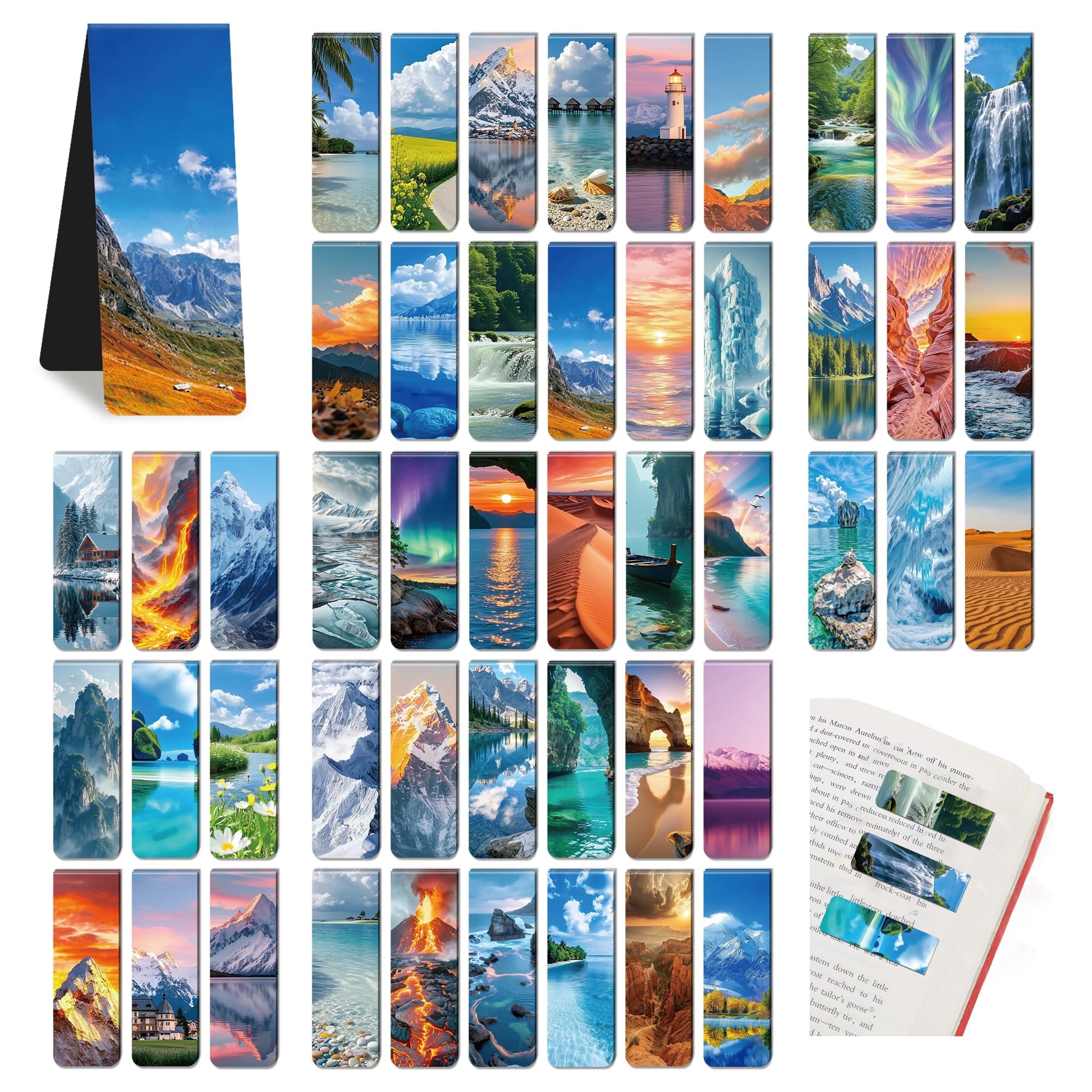 Sinekong 48pcs Magnetic Bookmarks for Reading Women Men Teacher Book ...