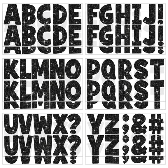 540pcs 2colors Bulletin Board Letters 36 Sheets Large Letter Stickers 2 ...