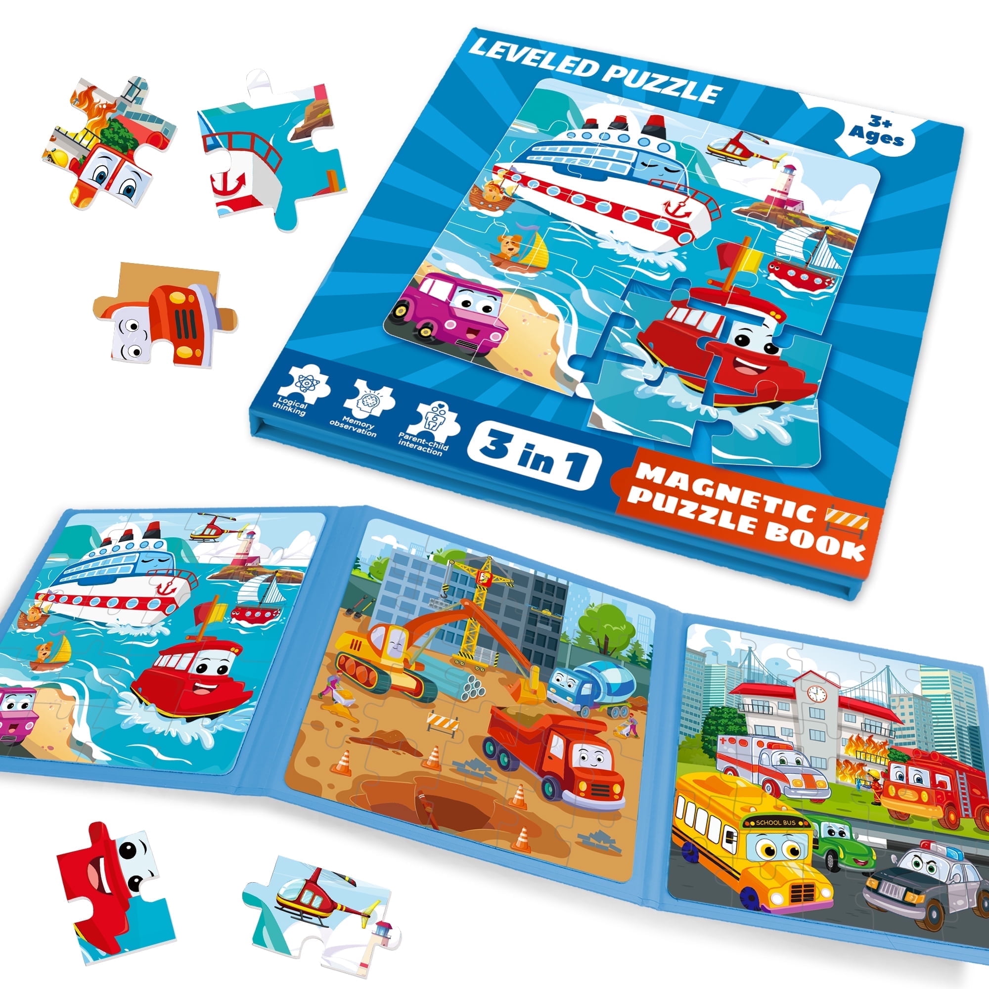Sinekong Magnetic Puzzles for Kids 4-6 Boys, Travel Puzzles for ...