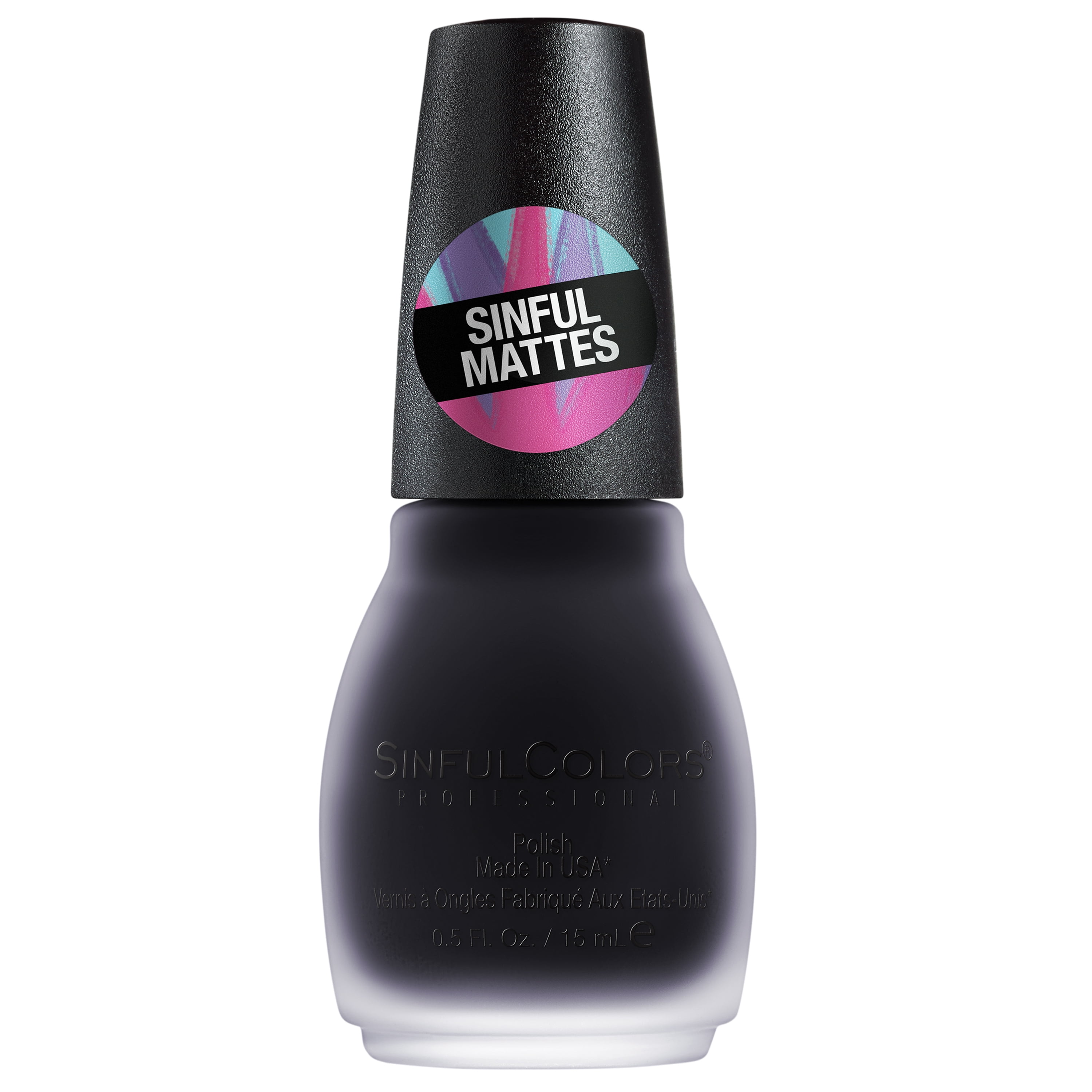 Sinful Colors Matte Fingernail Polish - Black List Collection - Walmart.com