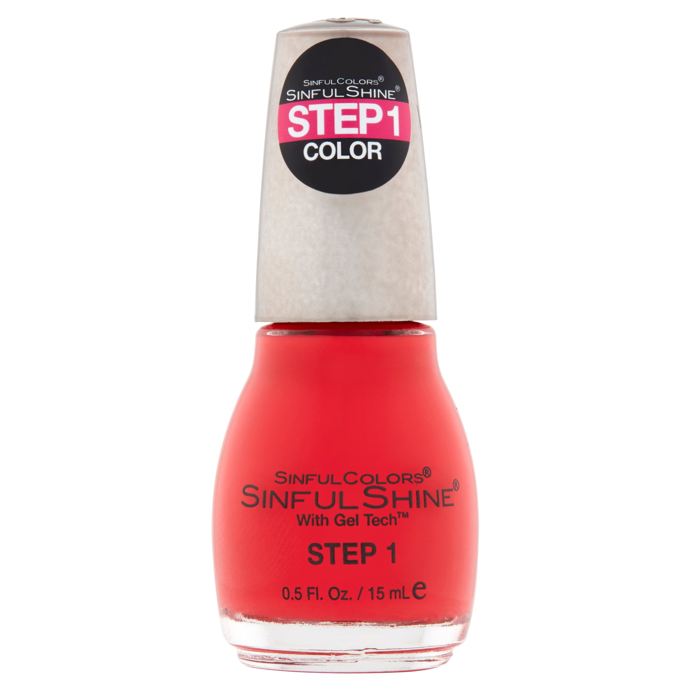 SinfulColors SinfulShine Step 1 Color Nail Color, Picante, 0.5 fl oz ...