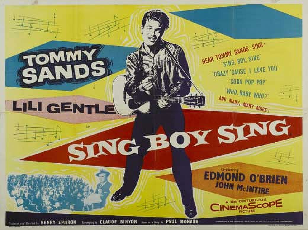 Sing Boy Sing - movie POSTER (UK Style A) (11" x 14") (1958) - Walmart.com