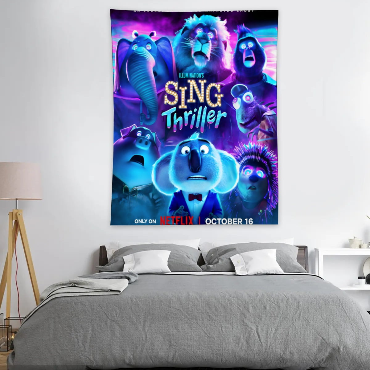 Sing Movie 3 Tapestry Gift Wall Hanging Backdrop for Room Bedroom Girls ...