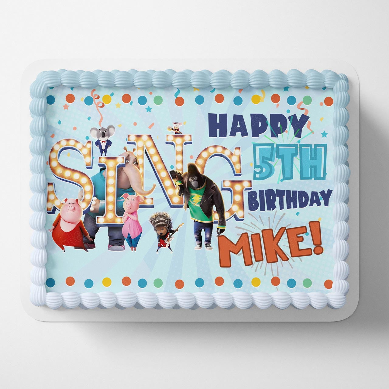 Sing Movie Kids Edible Icing Cake Wrap Cake Image Icing Sugar Sheet ...