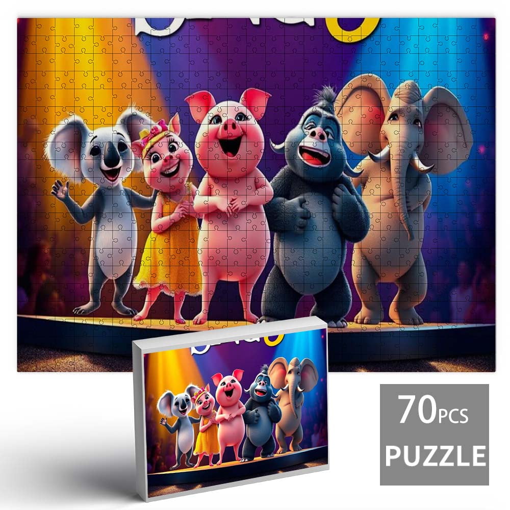 Sing Movie Puzzles for Adults 70 Pieces Jigsaw Challenging Game Family ...