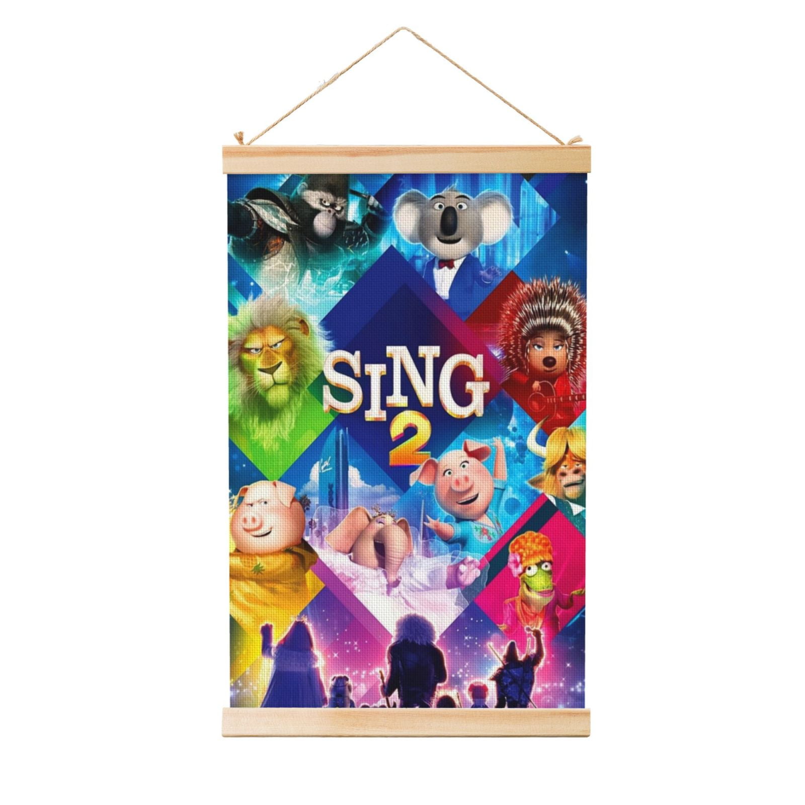 Sing Poster Canvas Wooden Shaft Hanging Poster Home Decor, Aesthetic ...