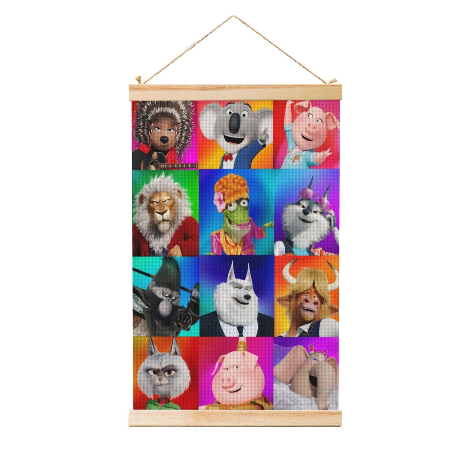 Sing Poster Canvas Wooden Shaft Hanging Poster Home Decor, Aesthetic ...
