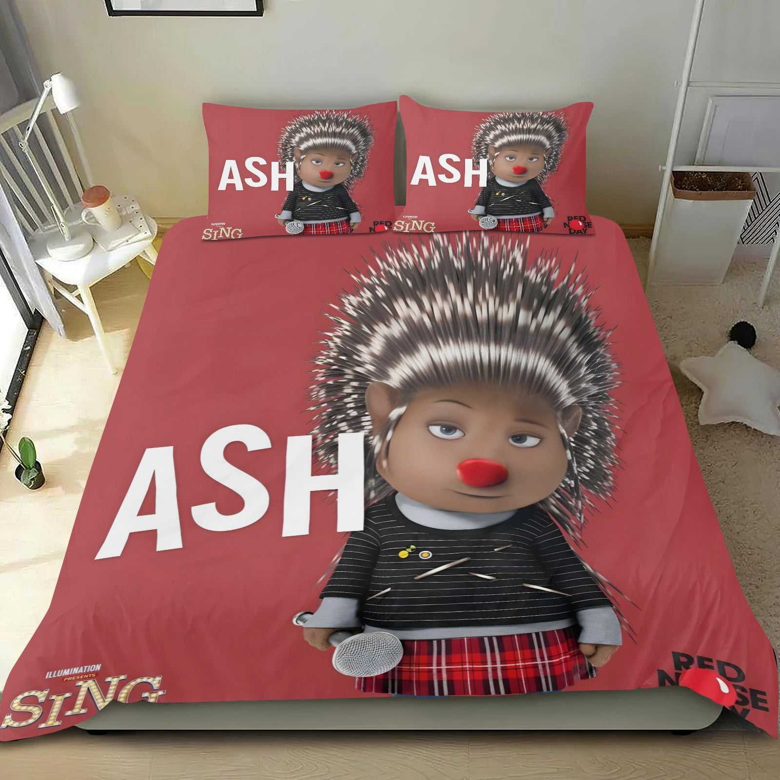 Sing Themed Bed Sheet Set Three Piece Set 53x79 Inches Comfortable And ...