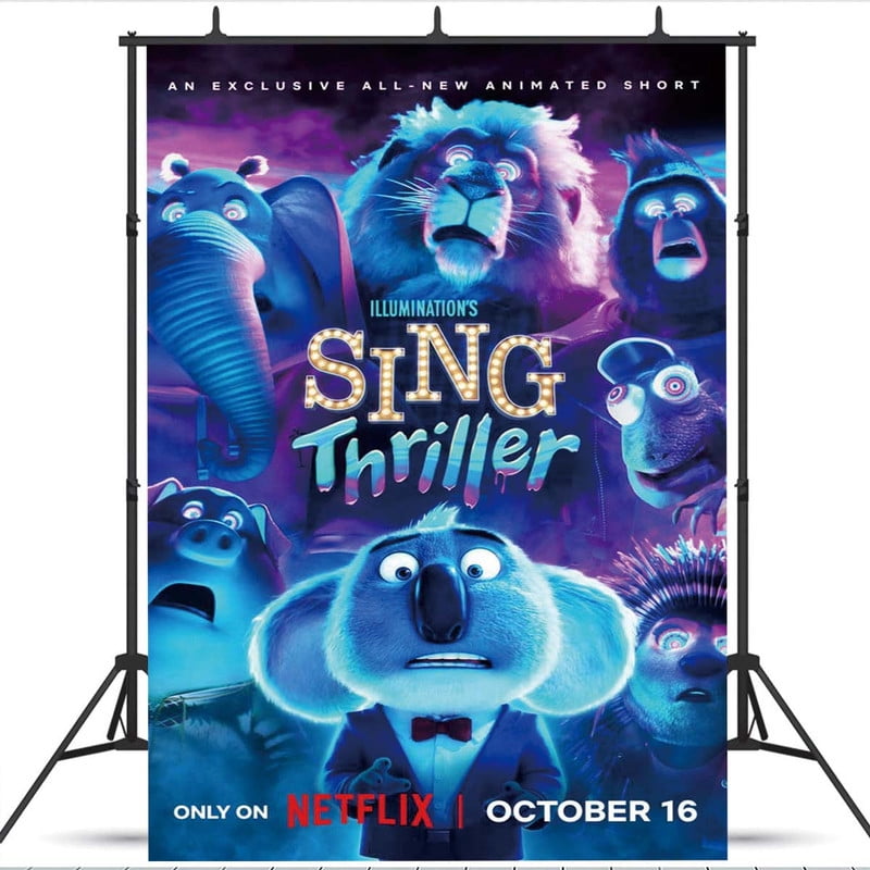 Sing Thriller Movie Party Supplies Background Backdrop Taspestry Banner ...