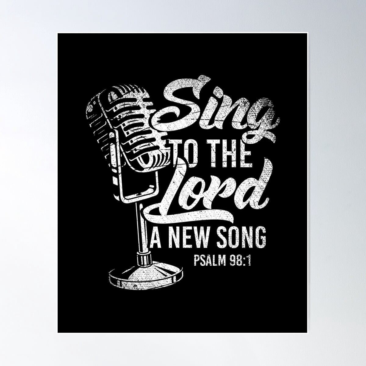 Sing To The Lord A New Song Poster Wall Art, Modern Wall Decor For ...