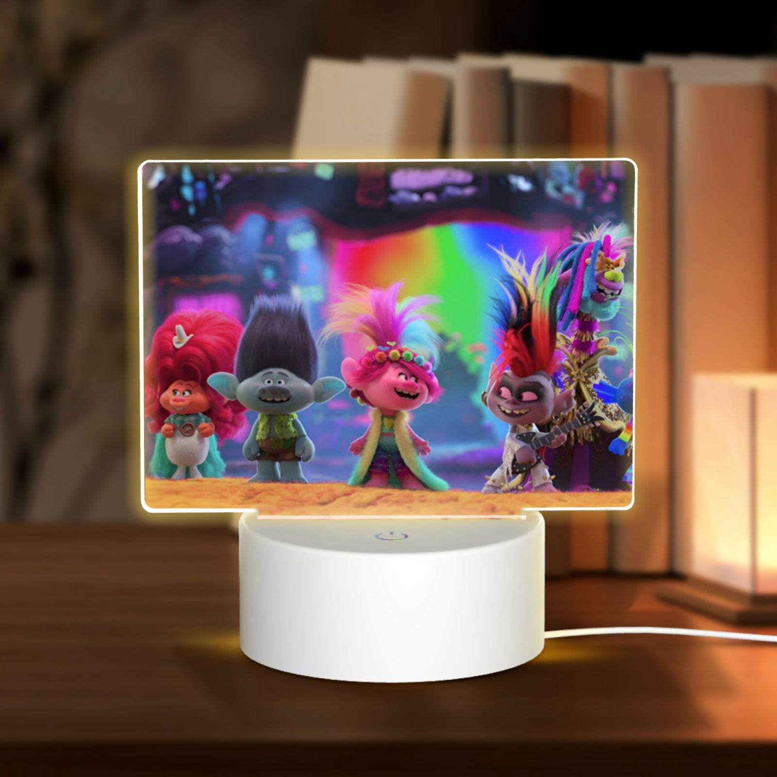 Sing Trolls World Tour Rectangular Acrylic Night Light USB Cable Lamp ...