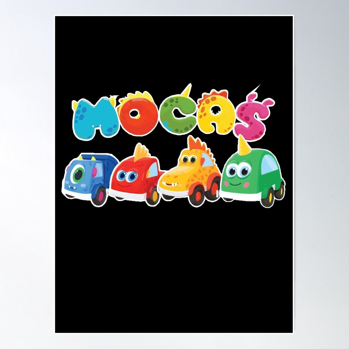 Sing With Mocas Little Monster Cars Poster Wall Art, Modern Wall Decor ...