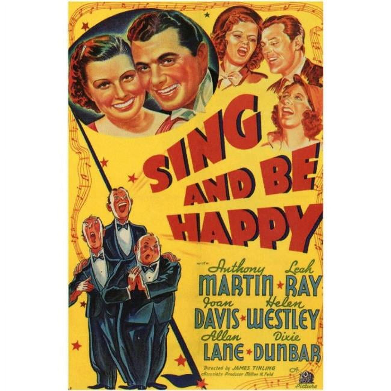 Sing & be Happy Movie Poster - 27 x 40 in. - Walmart.com