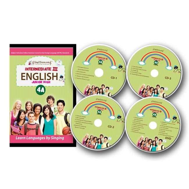 Sing2Learn English-4A-combo Intermediate 2 English DVD-CD-HB 401-415 - Walmart.com