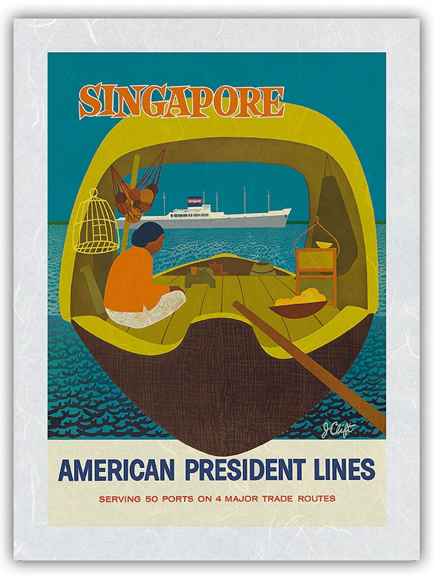 Singapore - American President Lines - Vintage Ocean Liner Travel ...
