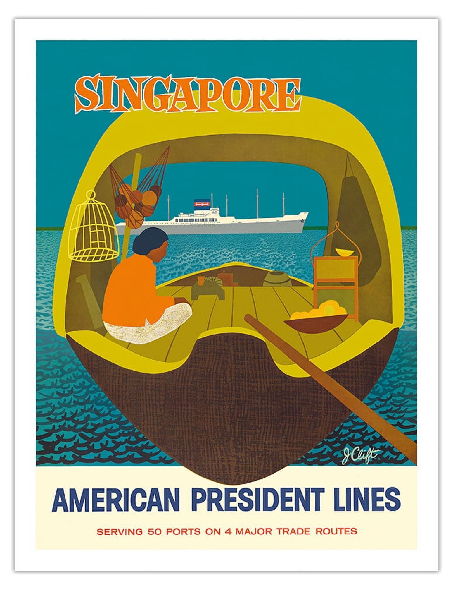 Singapore - American President Lines - Vintage Ocean Liner Travel ...