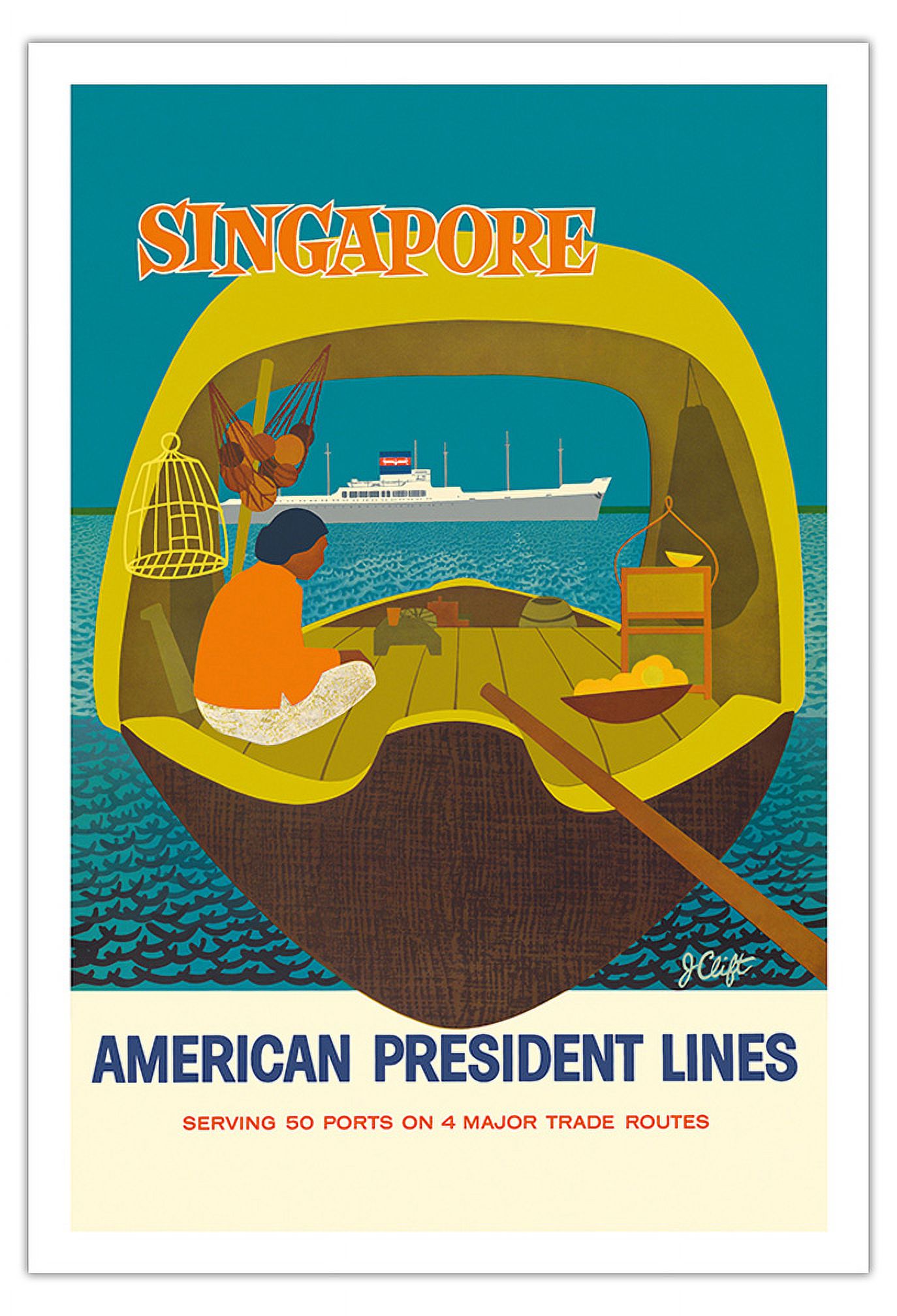 Singapore - American President Lines - Vintage Ocean Liner Travel ...