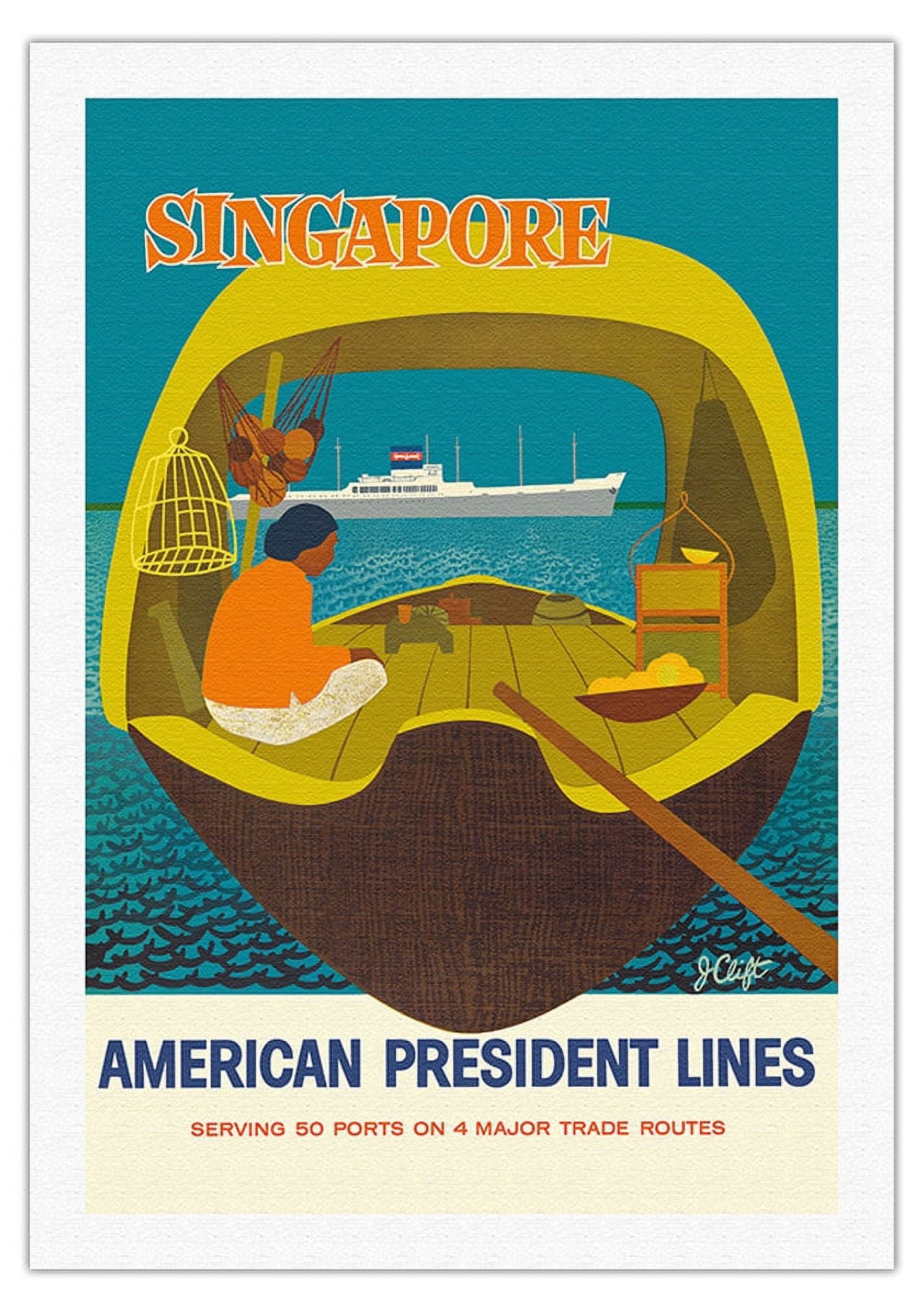 Singapore - American President Lines - Vintage Ocean Liner Travel ...