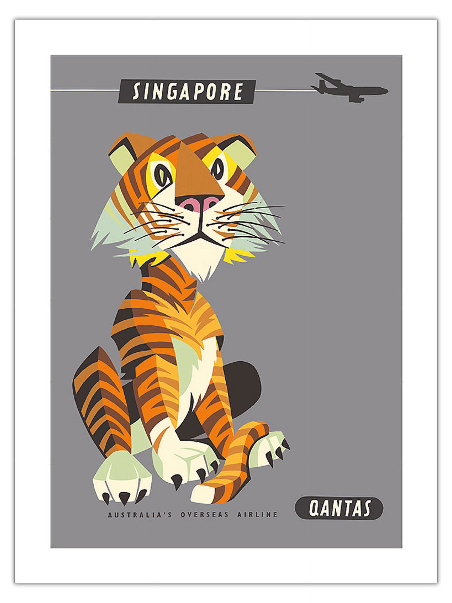 Singapore - Malayan Tiger - Qantas Airways - Vintage Airline Travel ...