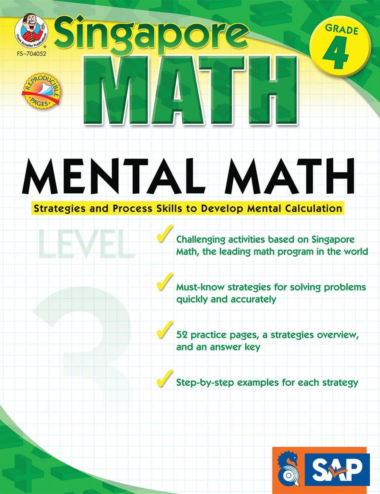 Singapore Math: Mental Math, Grade 4 : Strategies and Process Skills to ...