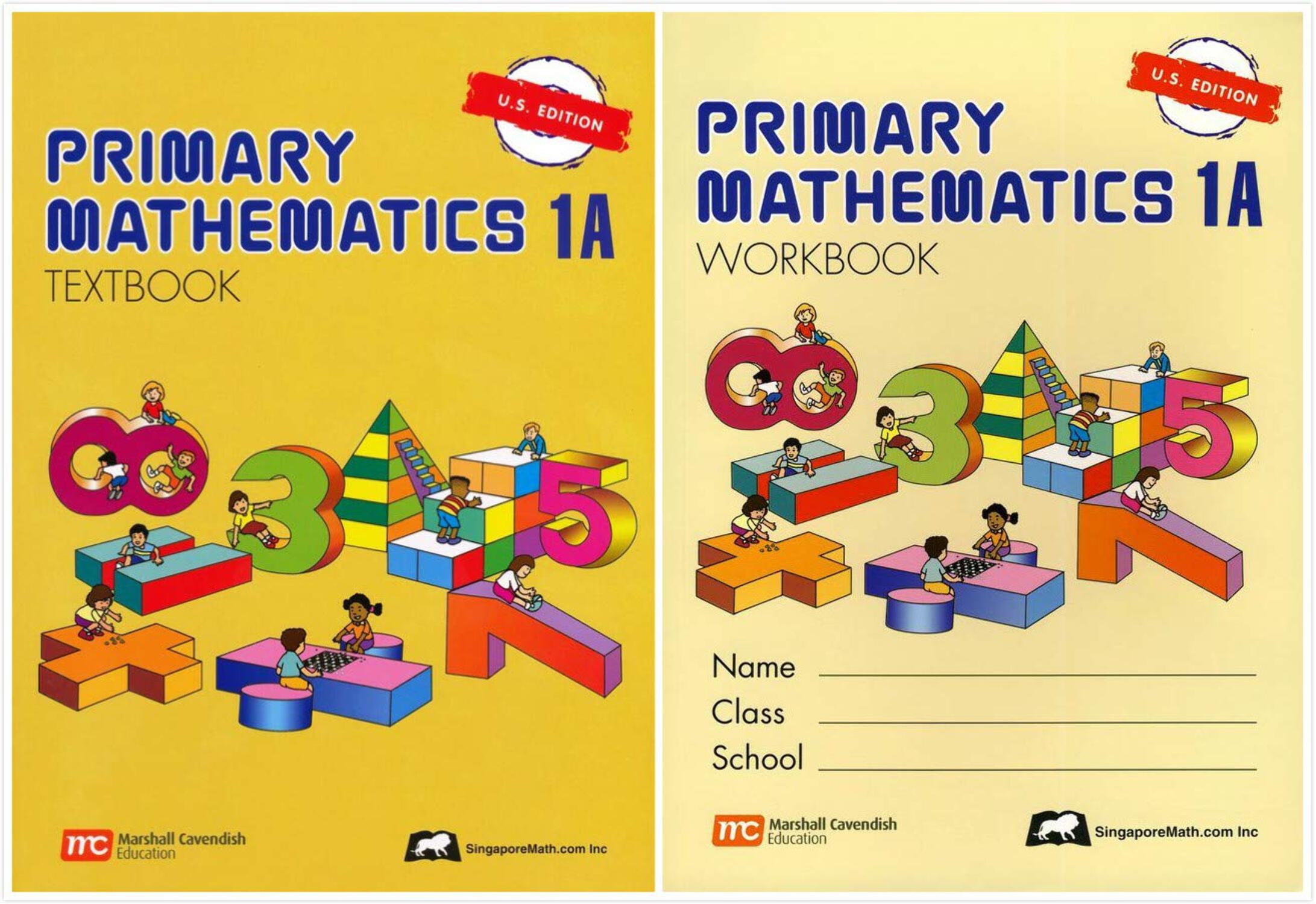 Singapore Math: Primary Mathematics 1A SET--Textbook and Workbook (US ...