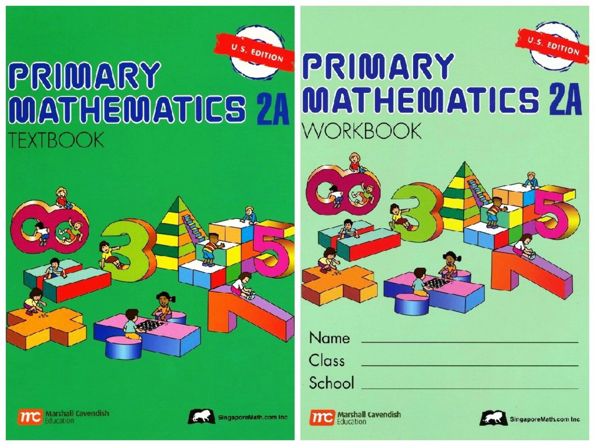 Singapore Math: Primary Mathematics 2A SET--Textbook and Workbook (US ...