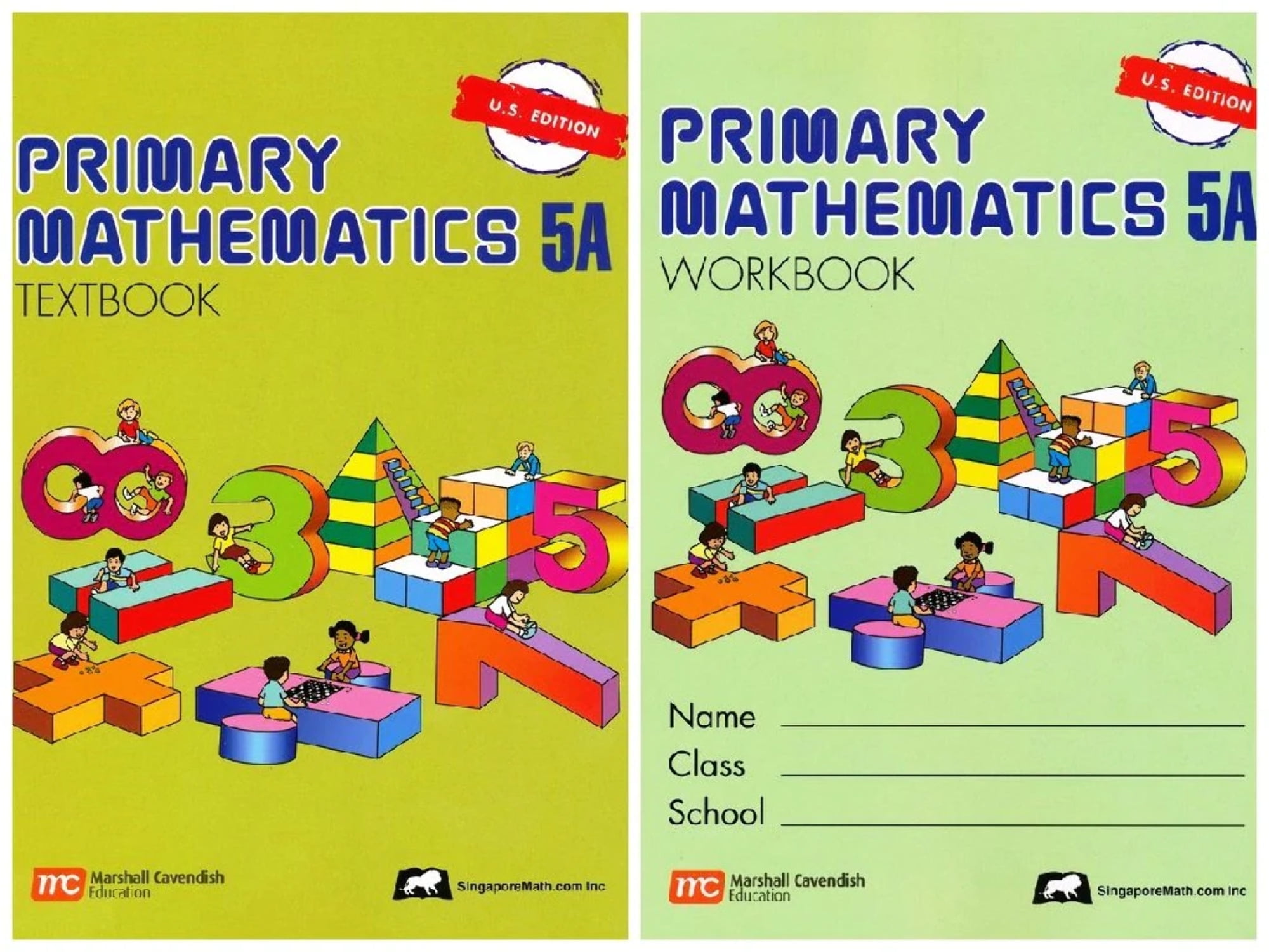 Singapore Math: Primary Mathematics 5A SET--Textbook and Workbook (US ...