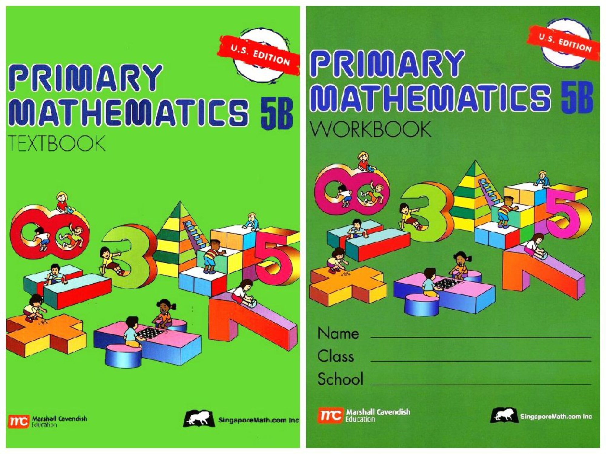 Singapore Math: Primary Mathematics 5B SET--Textbook and Workbook (US ...