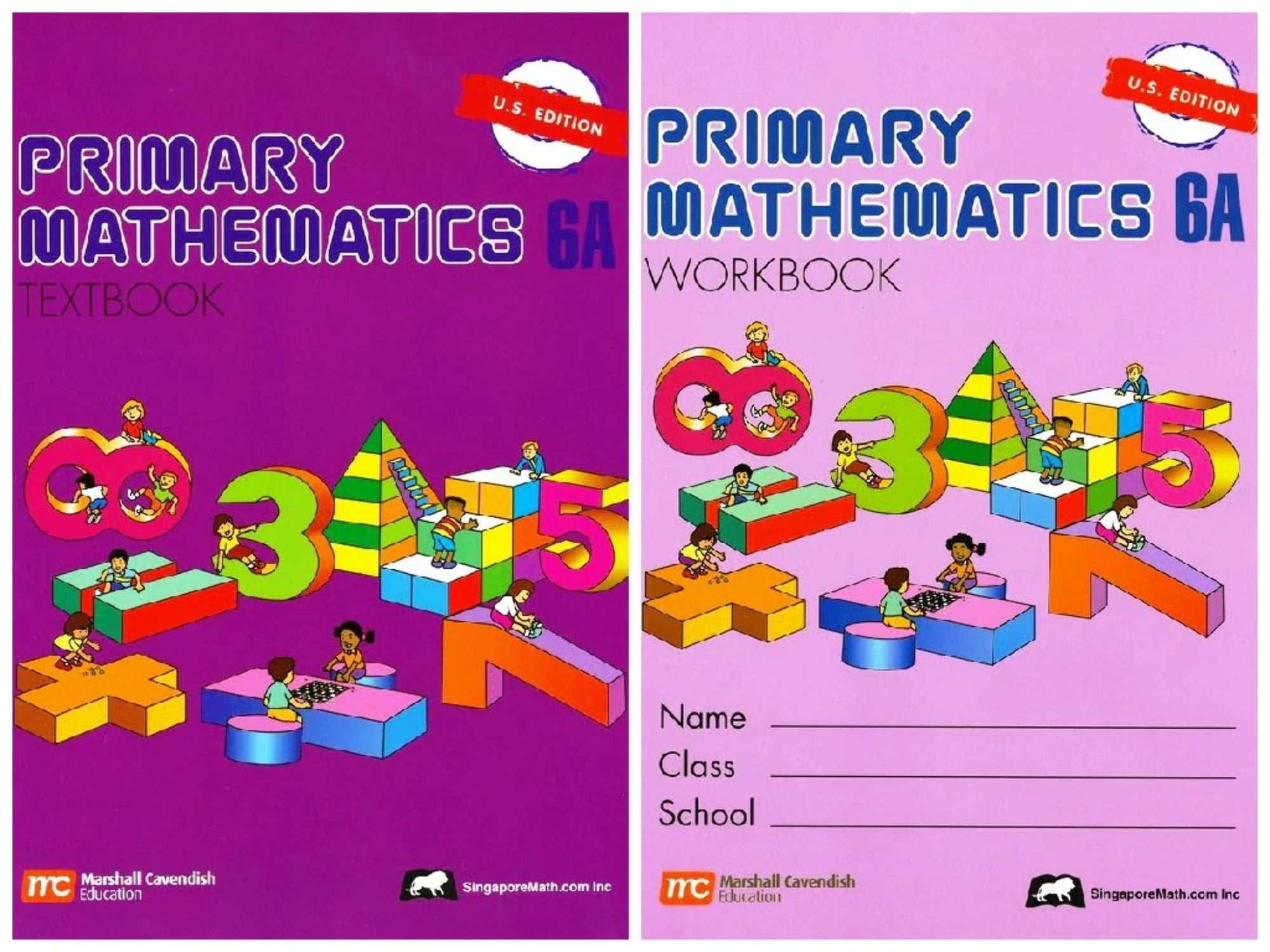Singapore Math: Primary Mathematics 6A SET--Textbook and Workbook (US ...