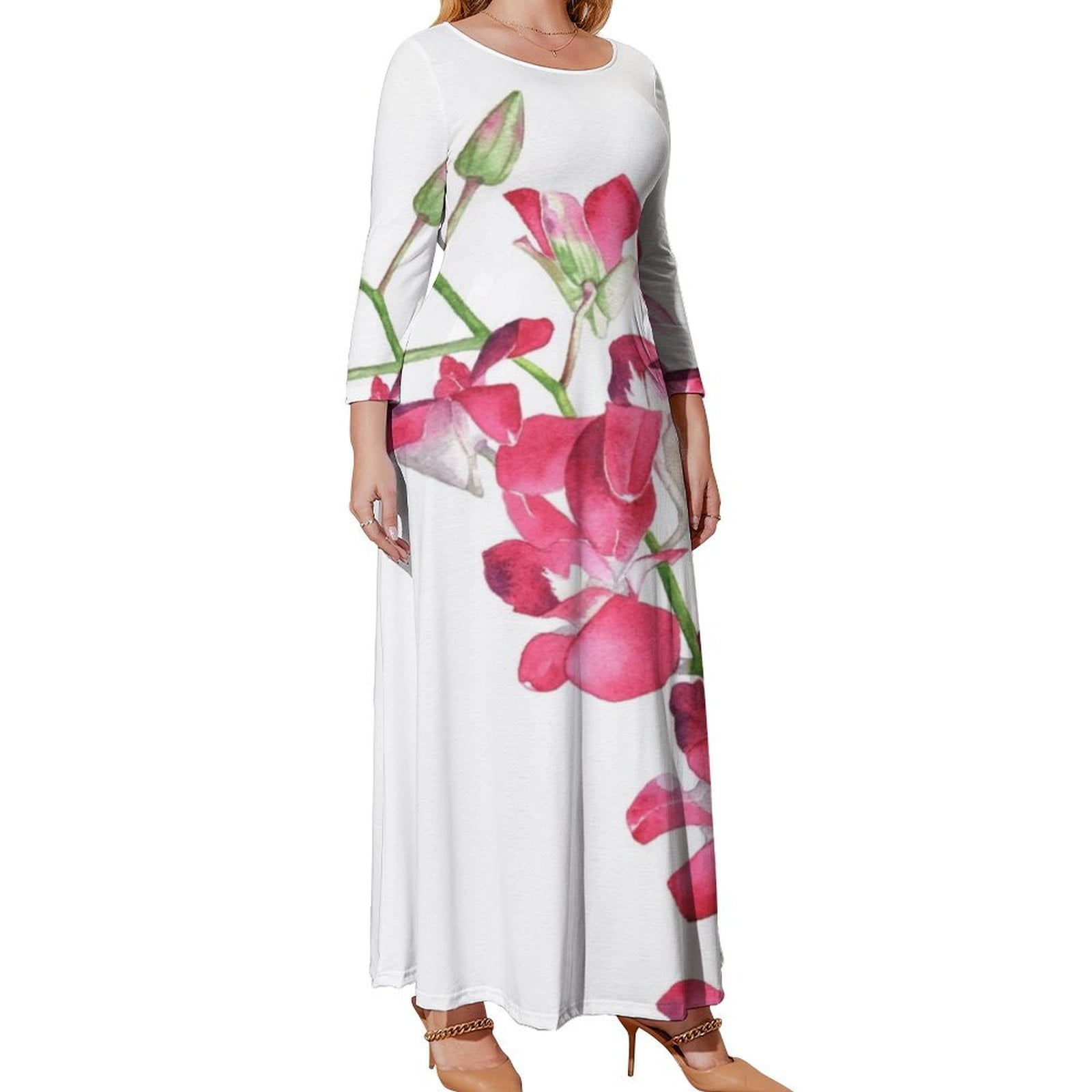 Singapore Orchid Long Sleeved Dress ceremony dresses prom dress dress ...