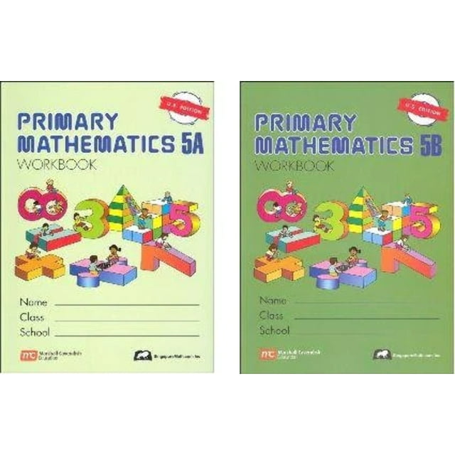 Singapore Primary Mathematics Grade 5 WORKBOOK SET--5A and 5B (US ...