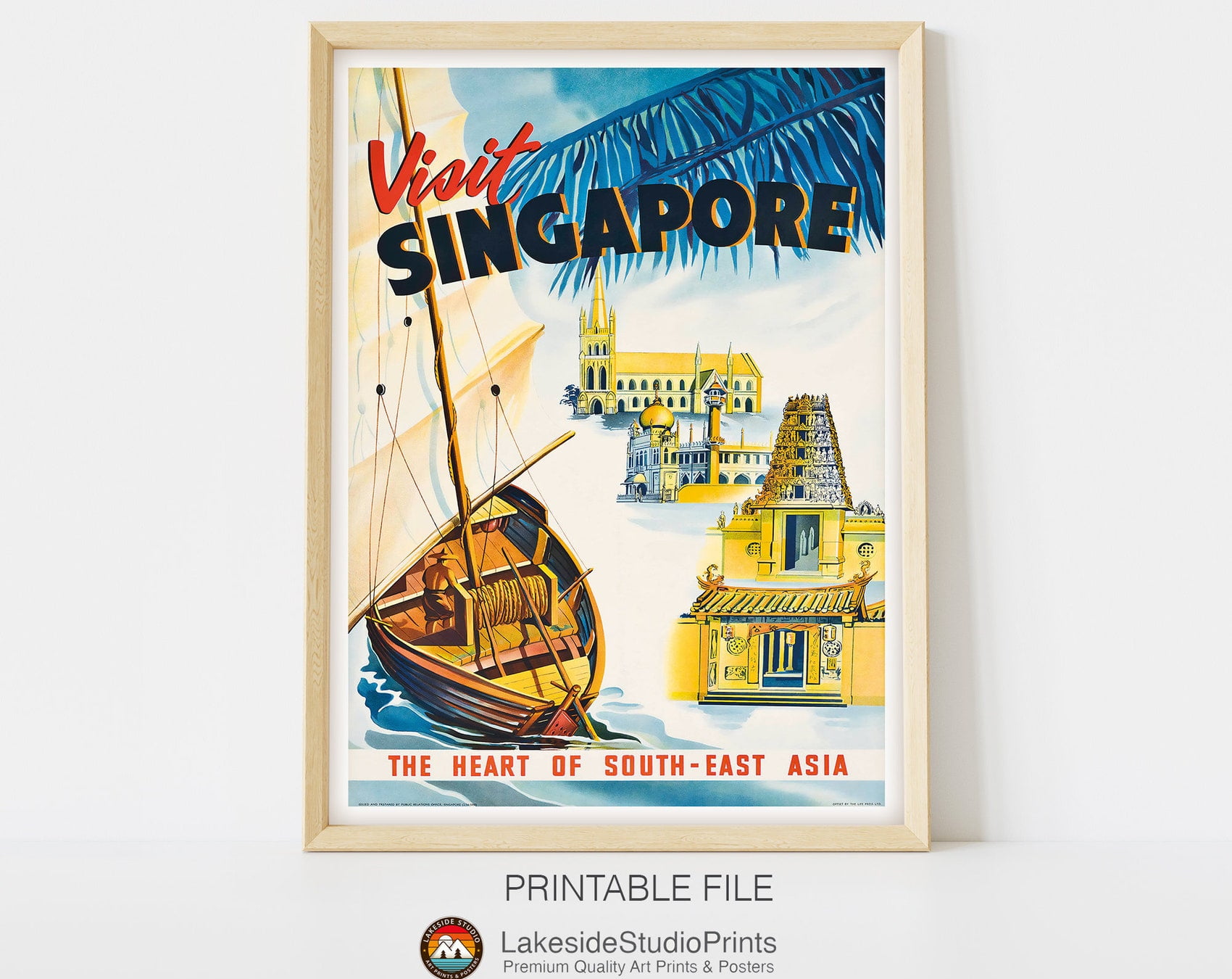 Singapore Retro Travel PosterVintage Travel Poster, 18x24 UNFRAMED ...
